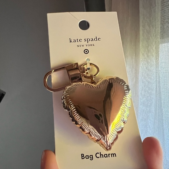 kate spade | Accessories | Kate Spade X Target Gold Heart Bag Charm ...